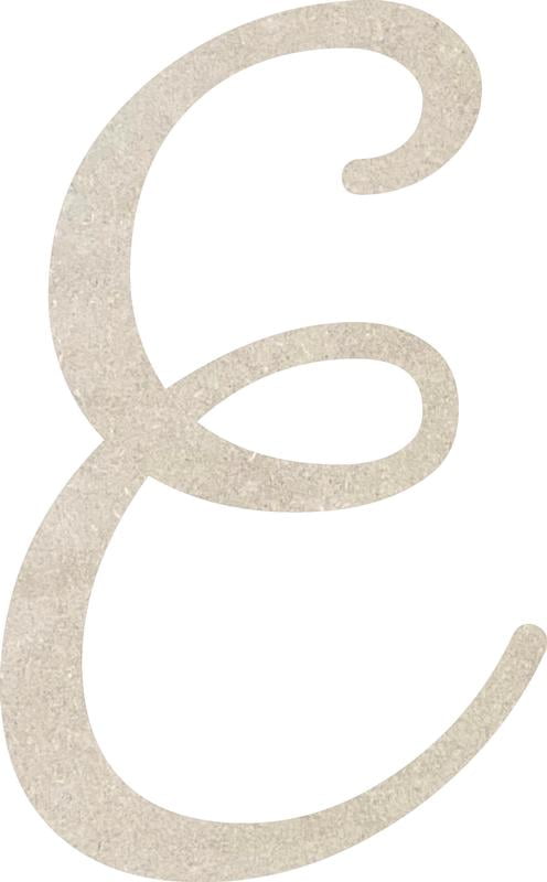 Unfinished MDF Letter E, Paintable 18'' Tall Small Wood Letter Love Is ...
