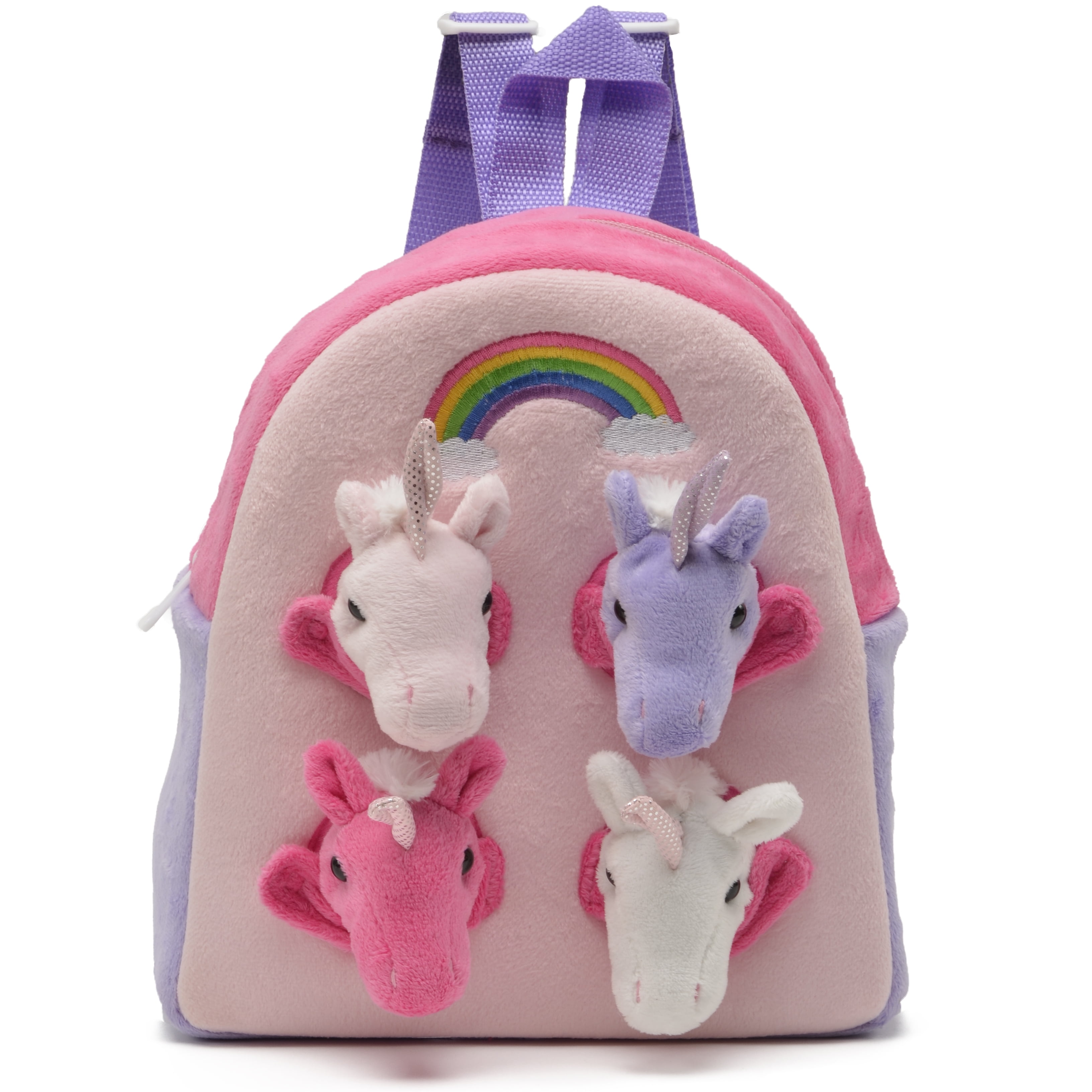 Unipak 11" Pink Backpack With 4 Soft Unicorn Plushies - Walmart.com