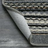 Mainstays Apollo Striped Indoor Polypropylene Area Rug, Grey, 17.4" x ...