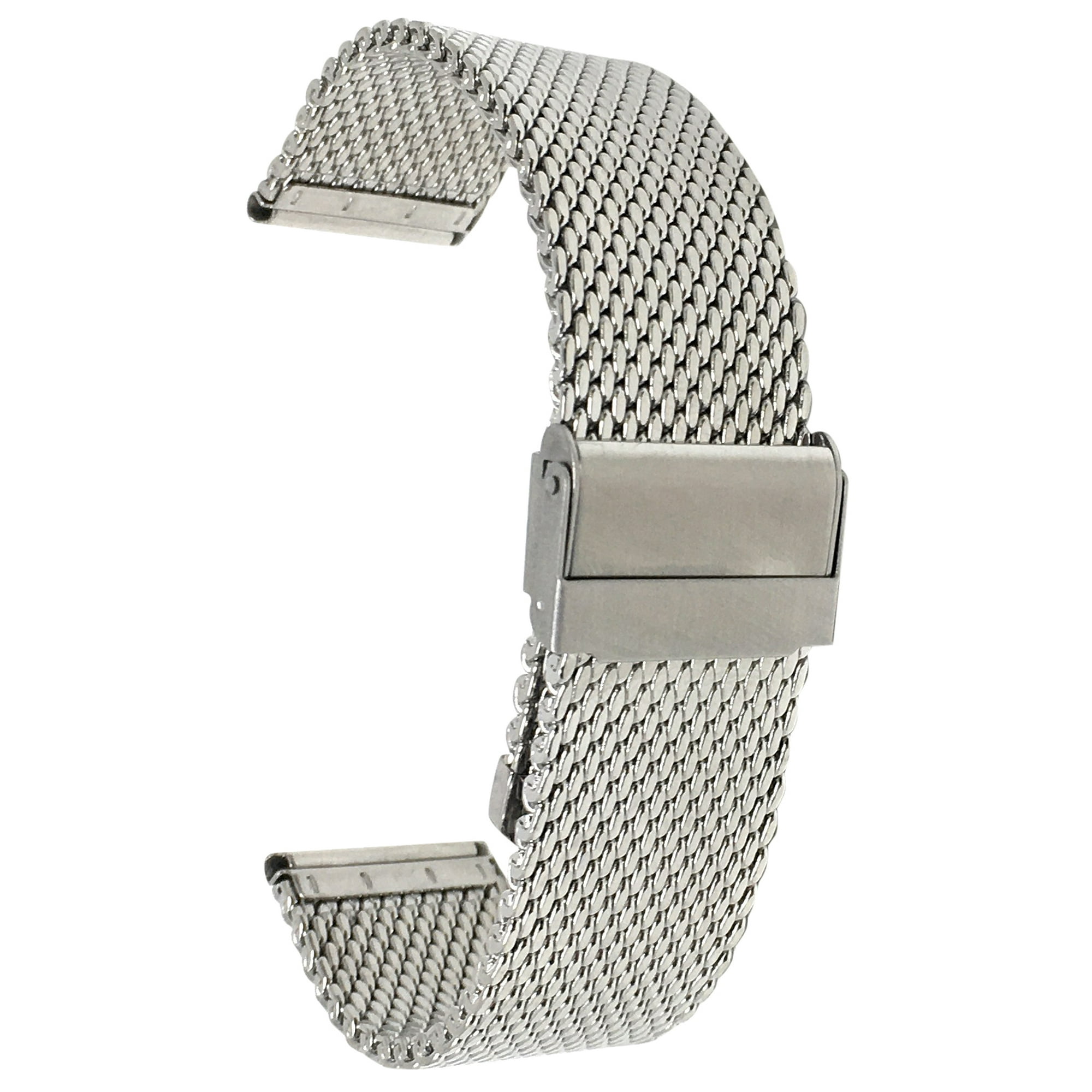Click here for Bandini 18mm Silver Tone Stainless Steel Mesh Watc... prices