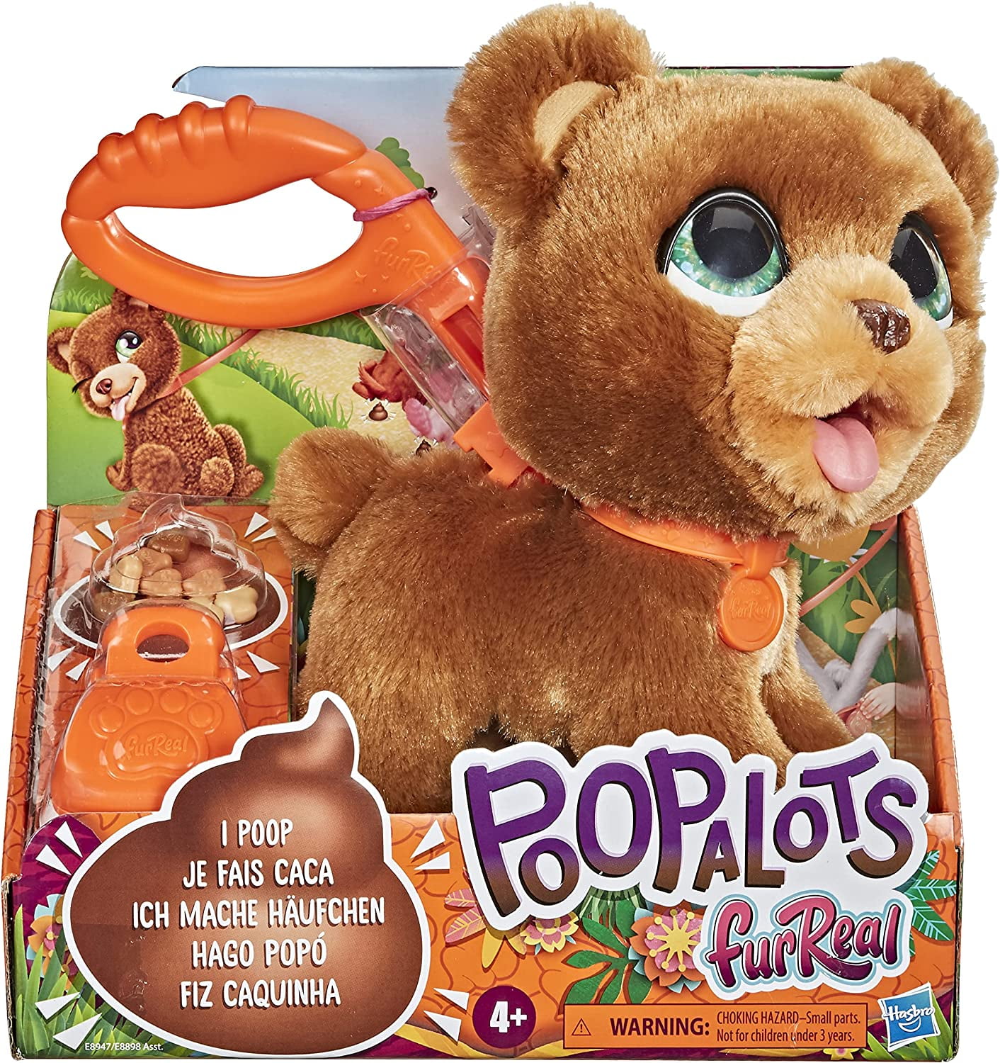 FurReal Poopalots Big Wags Interactive Pet Toy, Connectible Leash ...