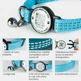 Smart QR Code Pet ID Personalized Tag Cat Collar, Reflective Nylon with ...