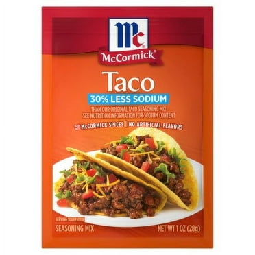 McCormick Taco Seasoning Mix Less Sodium (Pack of 12) - Walmart.com