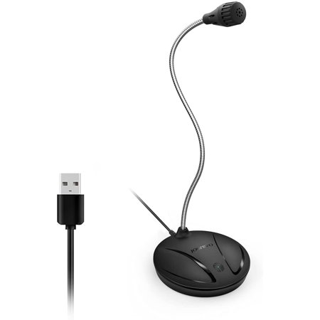 Computer Microphone, PC/Laptop Mic, Mute Button with LED Indicator ...