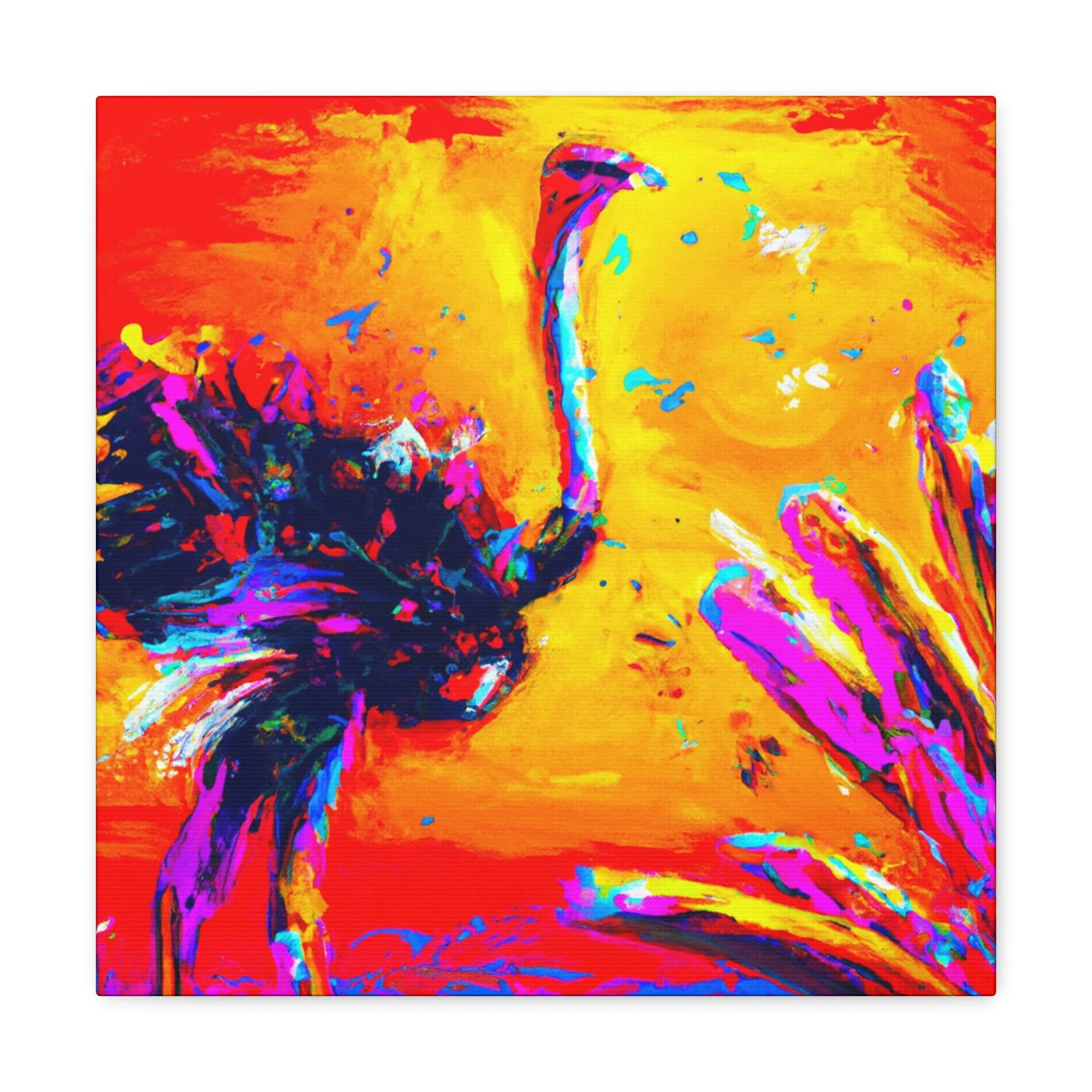 Ostrich in Abstraction - Canvas - Walmart.com