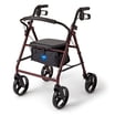 Equate Rolling Walker for Seniors, Rollator with Seat and Wheels, Black ...