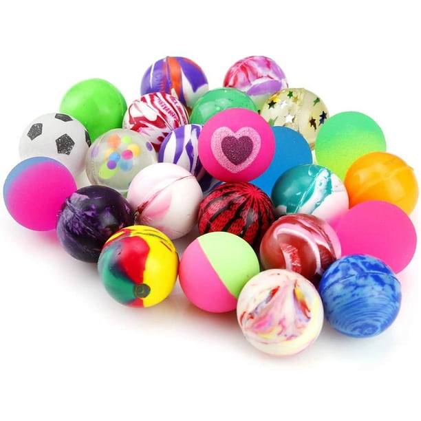 Pllieay 24 Pcs Jet Bouncy Balls for Kids Birthday Party Favors, Mixed ...