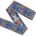 5.5Yards Jacquard Ribbon Trim 2 inch Wide Vintage Floral Embroidery ...
