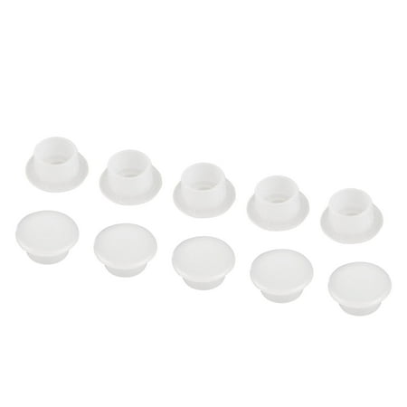 10mm Dia Plastic Dome Head Flush Mounted Tube Insert Hole Covers Cap ...
