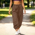 Bloomae Womens Cargo Work Joggers Hiking Lightweight Casual Cinch ...