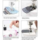 Mini Sewing Machine, Portable Adjustable 2-Speed Double Thread Sewing ...
