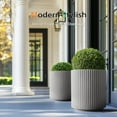 Round Concrete Planter Outdoor Indoor, Large Cement Plant Pot for ...
