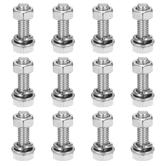 Square Head Bolt, 5 Pack M8x12mm 304 Stainless Steel Grade C Square ...