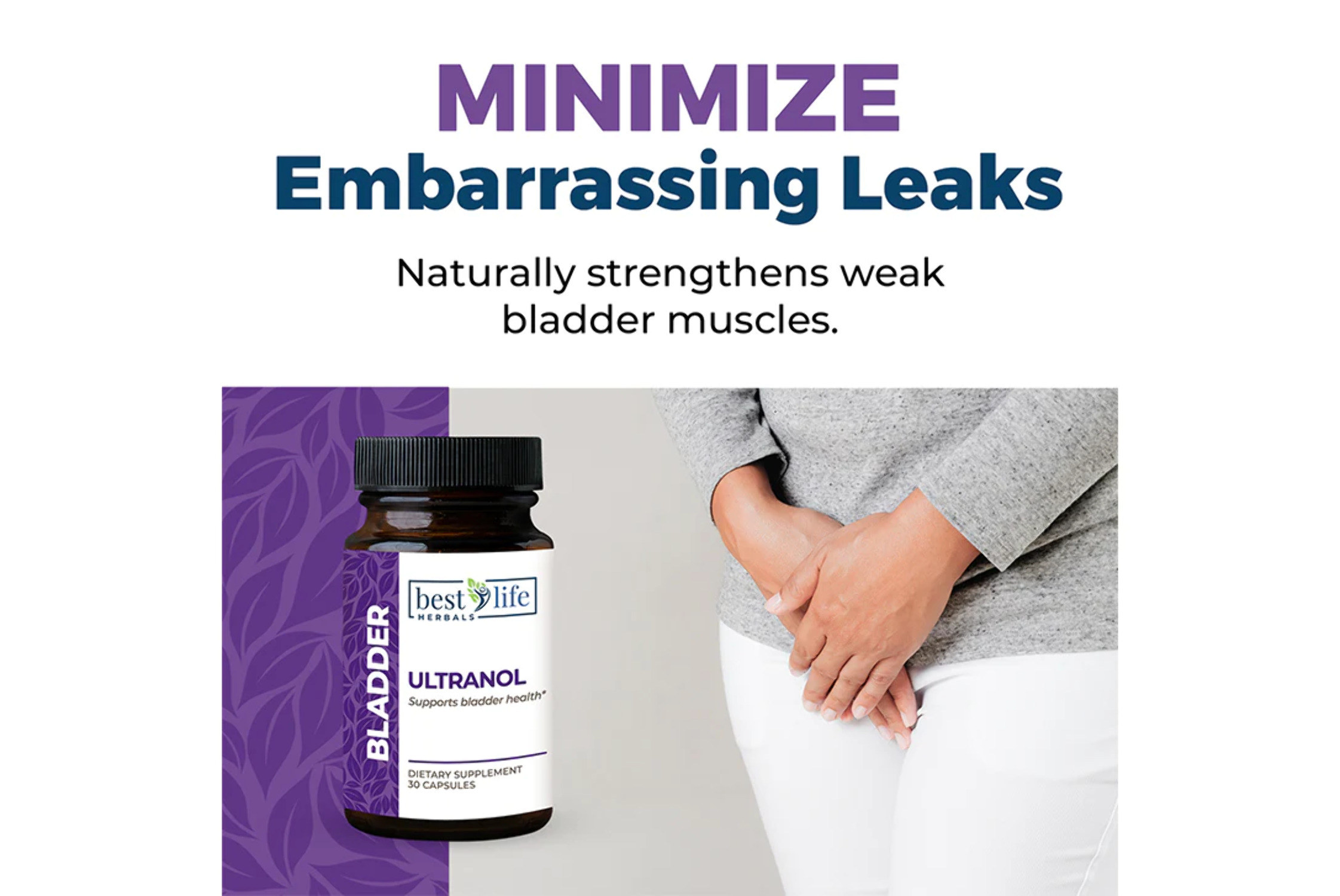 Ultranol Total Bladder Support - Cranberry Supplement for Urinary Health & Control - 30 Capsules ...