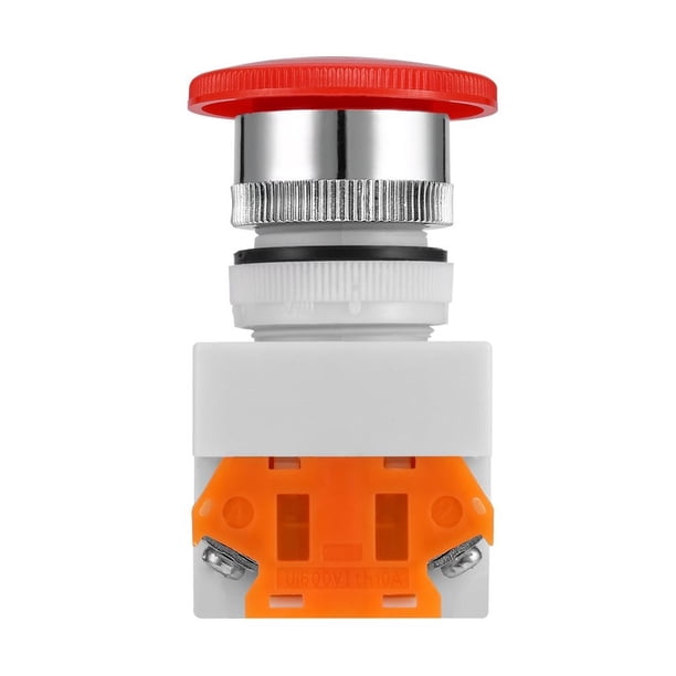YellowDell NC N/C Emergency Stop Switch Push Button Mushroom Push ...