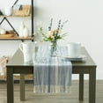 DII 15x108" Modern Cotton Braided Stripe Table Runner in Stonewash Blue/White - Walmart.com