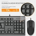 Suproot USB Wired Mouse Keyboard Set, 1200dpi Mice Mechanical Feeling ...