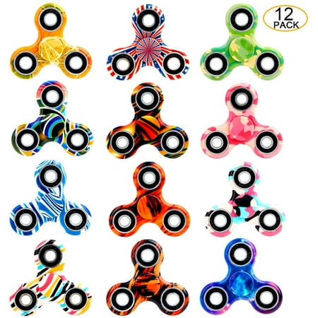 Fidget Spinner 12 Pack ADHD Stress Relief Anxiety Toys Best Autism ...