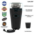 Titan 3/4 HP Slim Line Garbage Disposal for Confined Spaces 10-US-TN ...