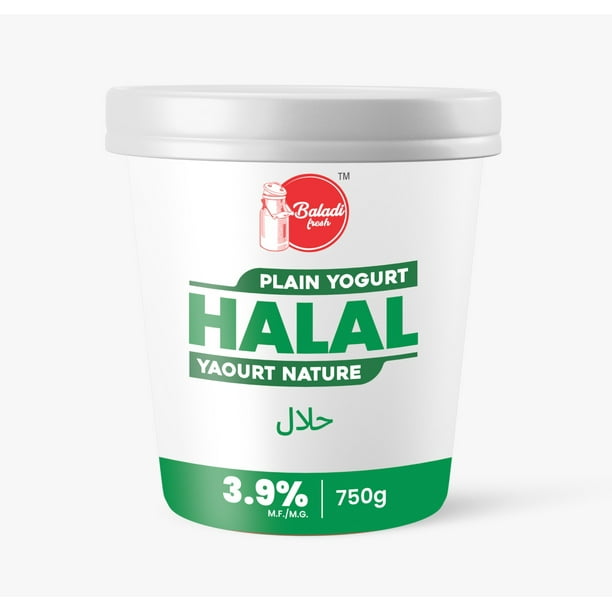 Baladi Fresh Yogurt Plain 3.9% Baladi Fresh Halal Yogurt Plain 3.9% ...