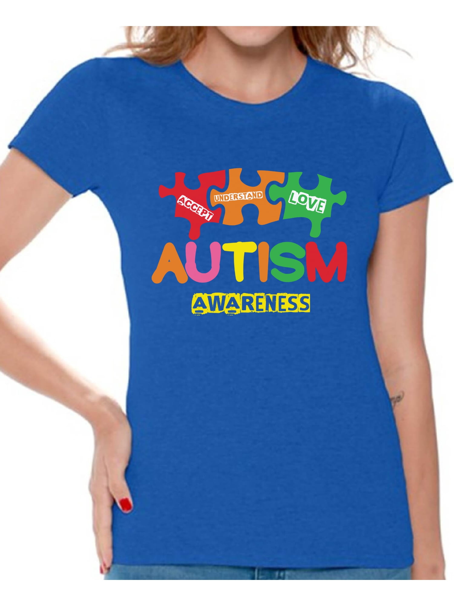 Awkward Styles Autism Awareness T shirts Women's Support Autism Shirt ...