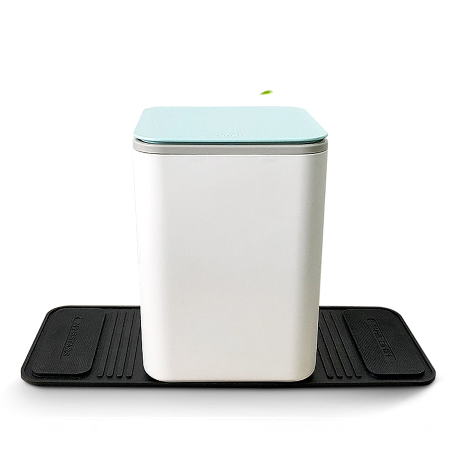 TureClos 3L Rubbish Bin Plastic White Green Detachable with Rubber Mat ...