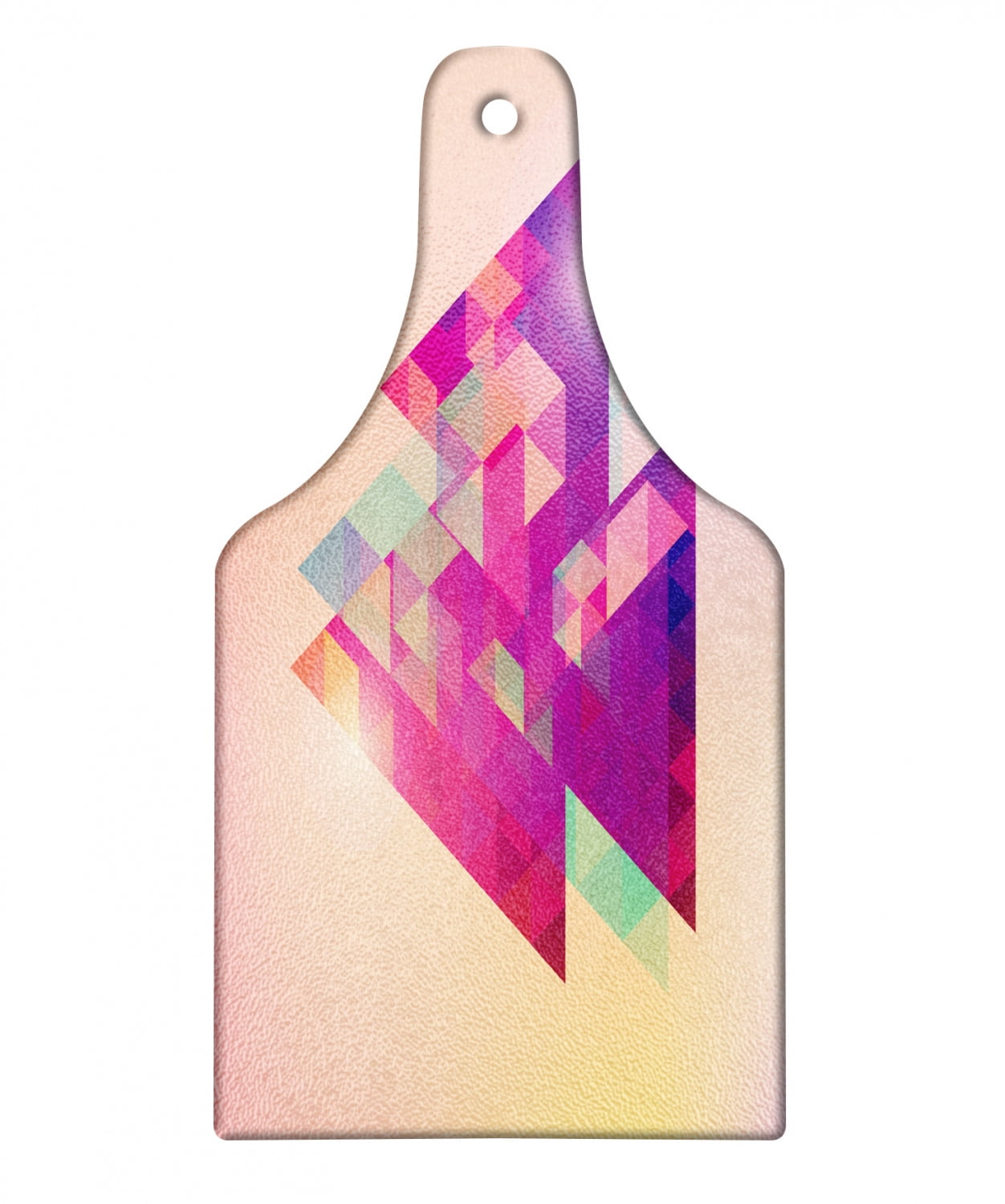 Triangle Cutting Board, Triangular Shapes on Pastel Toned Warm Ombre ...