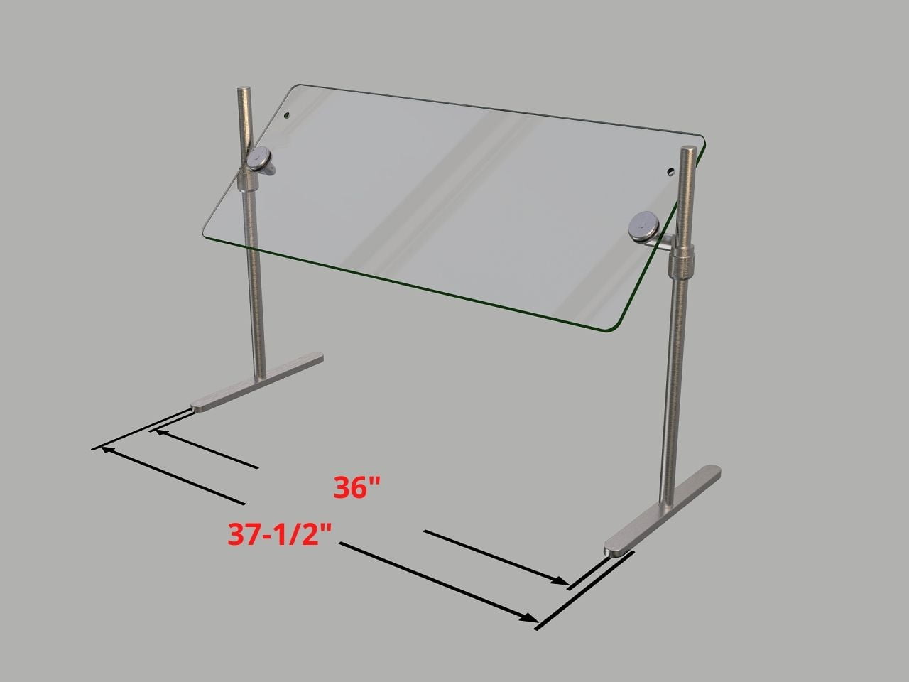 ADM Sneezeguards ORBIT720-36-SL Portable Adjustable Height Buffet ...