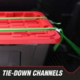Hyper Tough 50 Gallon Snap Lid Wheeled Plastic Storage Tote Black