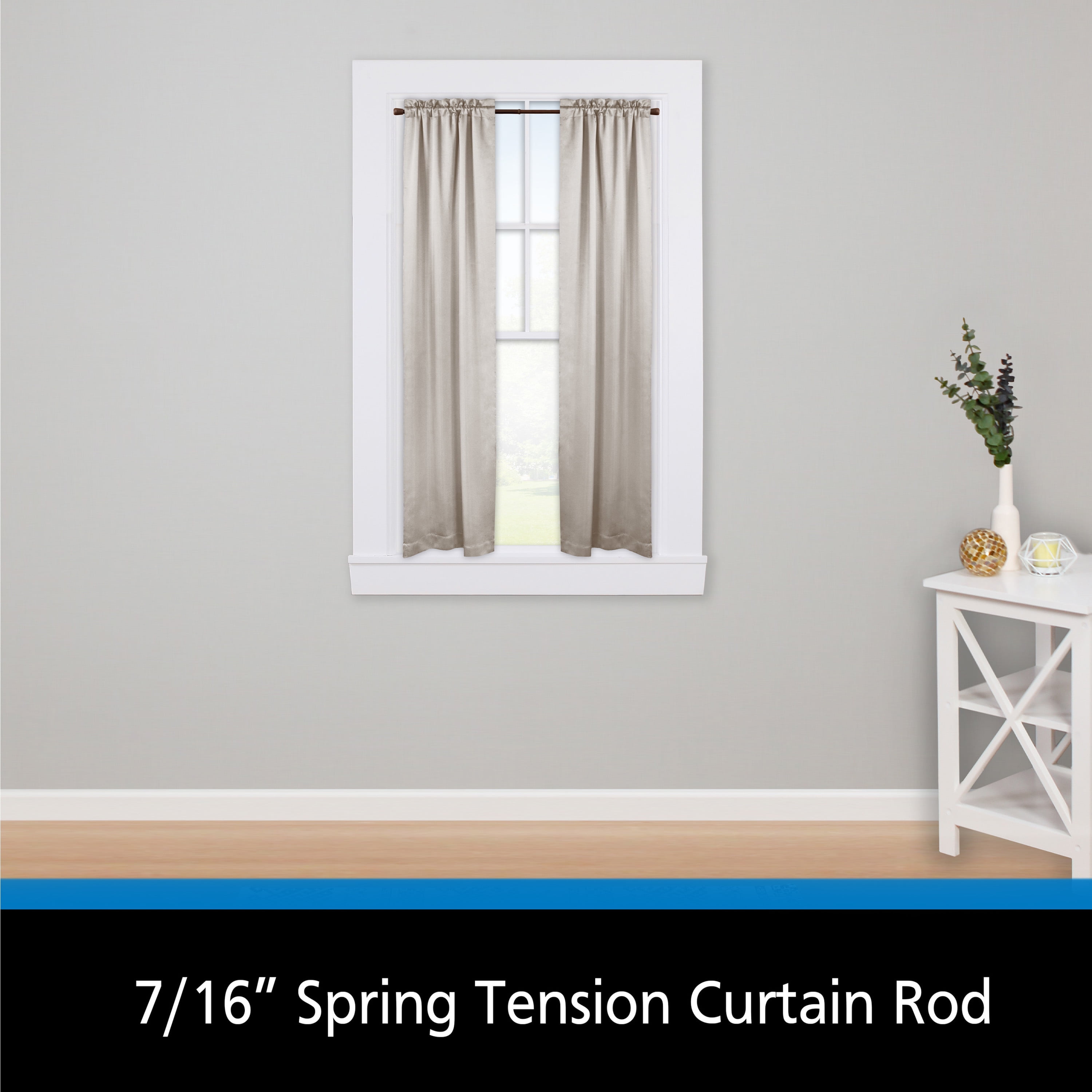 Brandclub - Mainstays 28-48 in. Adjustable Spring Tension Curtain Rod ...