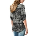 Fancyglim Womens Plus Size Tops 3/4 Sleeve Shirts V Neck Tunic Blouses ...