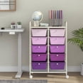 10 Drawers Rolling Cart, Classroom Organizers, Storage Cart with Wheels ...