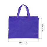 Unique Bargains Reusable Non-Woven Grocery Tote Bag Blue Lightweight ...