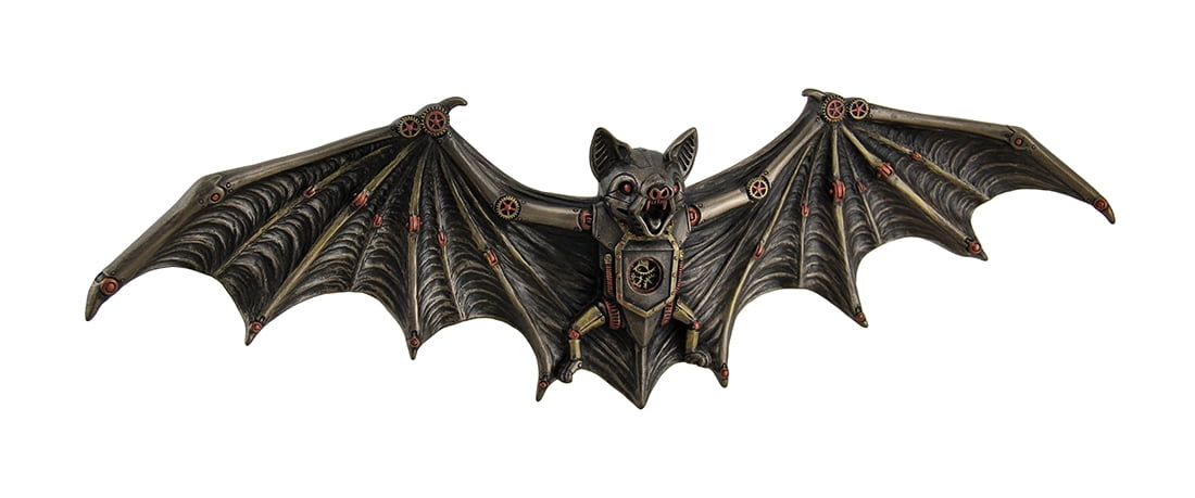 Mechanical Steampunk Vampire Bat Bronze Finish Wall Sculpture - Walmart.com