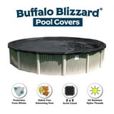 Buffalo Blizzard 16' Round Swimming Pool Cover, Deluxe Plus Blue and ...