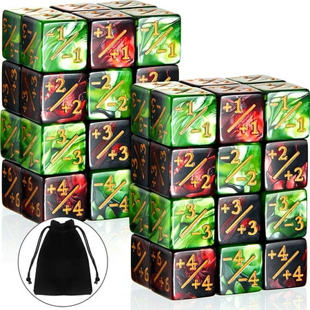 SHTUUYINGG 48 Pieces Dice Counters Token Dice D6 Dice Cube Loyalty ...