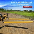 Forklift Extensions 72 Inch Length & 4.5 Inch Width, Heavy Duty Steel ...