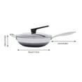 1L 12" Stainless Steel Kitchen Frying Pan Non Stick Double Sided ...