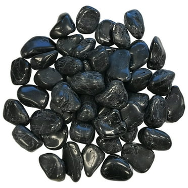 Black Fire Pit Glass Rocks, 1/2"-1", 10 lbs - Walmart.com