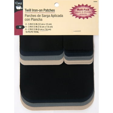 Iron On Heavy Canvas Patches: Assorted Shapes, 4 Pieces - Walmart.com