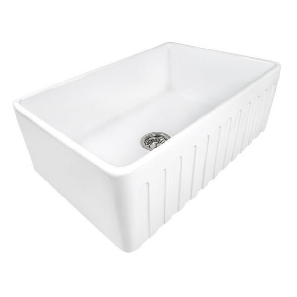 Ruvati Rvl2300 Fiamma 33 Farmhouse Apron Front Single Basin Fireclay