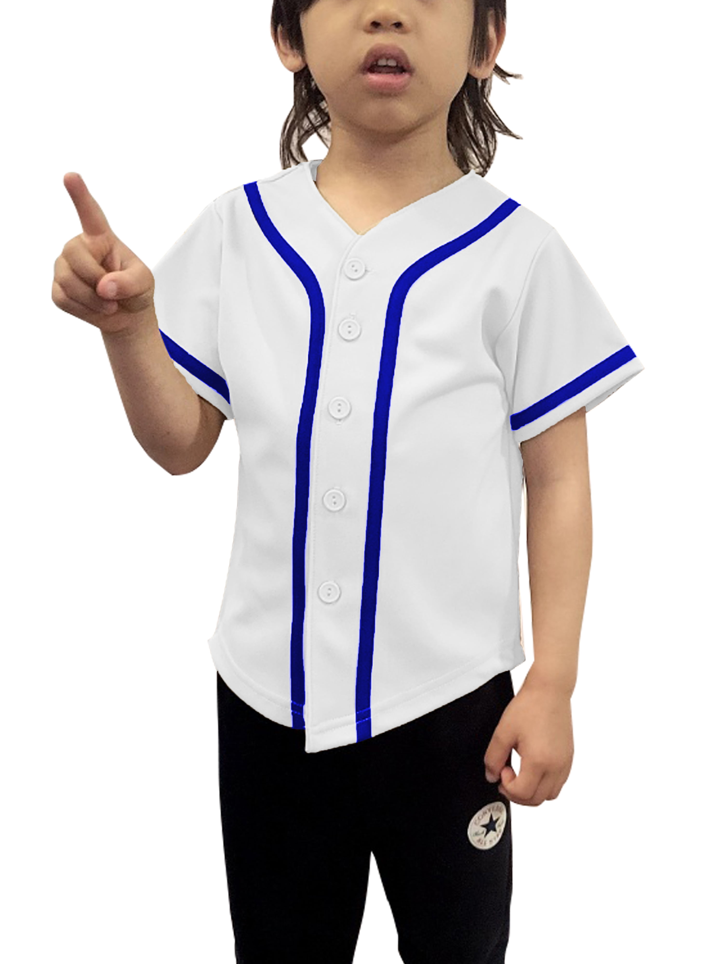 Lappel Kids Baseball & Softball Button Down Jersey for Children Sports ...