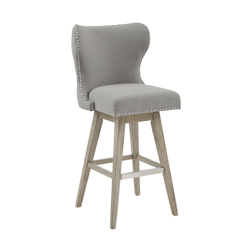 Counter Height Swivel Upholstered Barstool, 180 Degree Swivel Bar Stool ...