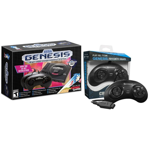 Sega Genesis Mini + Hyperkin M07016 GN6 Wired Controller for Sega ...