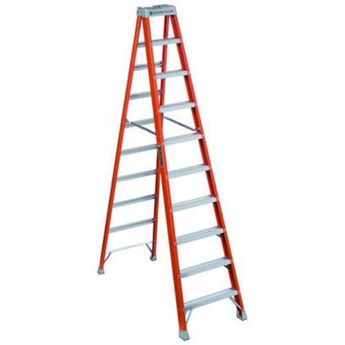 Louisville Ladder 10 Foot Fiberglass Step Ladder, 14 Foot Reach, 300 ...