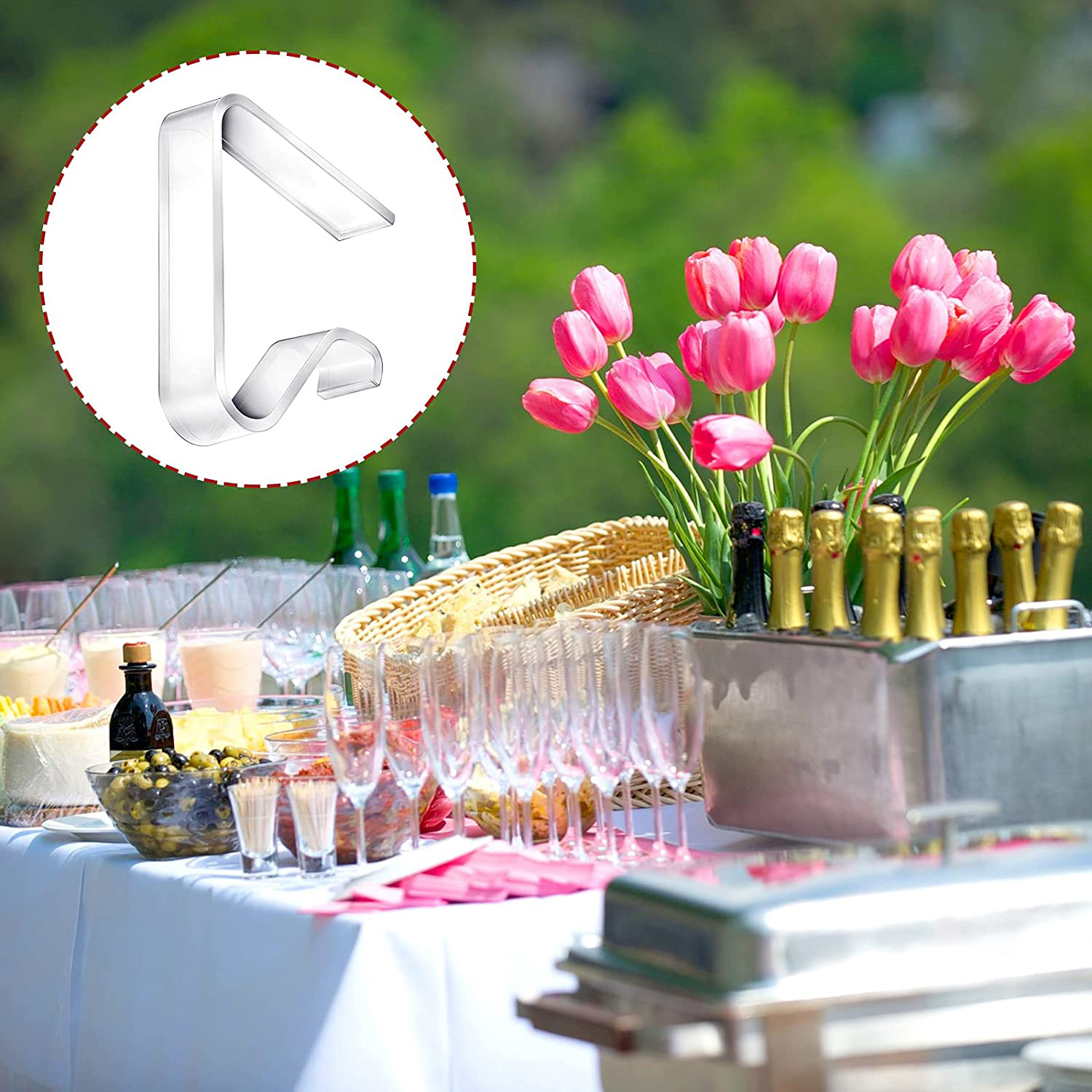 24 Pack Plastic Tablecloth Clips Clear Table Cover Cloth S Holder For 24 Pack Plastic Tablecloth Clips Clear Table Cover Cloth S Holder For
