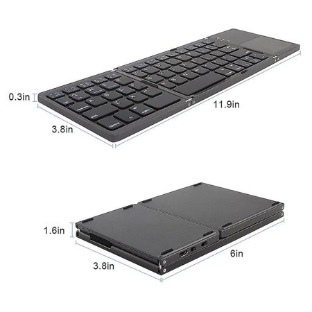 Folding Gaming Keyboard Bluetooth Keyboard With Touchpad Slim Wireless ...