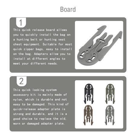 WOSPORT Universal Quick Release Plate Locking Lightweight Removable ...