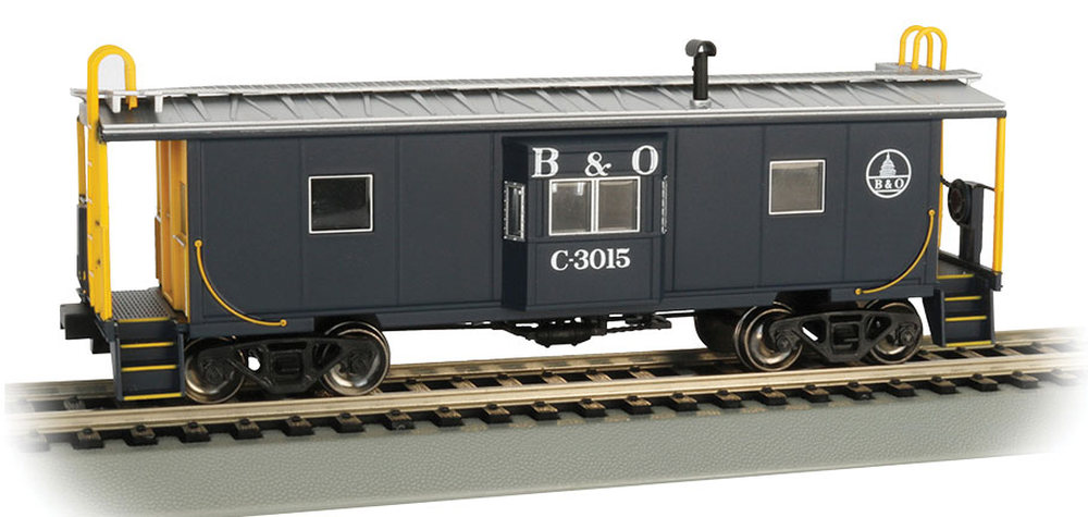 Bachmann #73204, HO Scale, Bay Window Caboose with Roof Walk, B&O ...