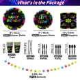 44 Pieces Glow Neon Party Supplies - Neon Balloons, Glow in the Dark ...